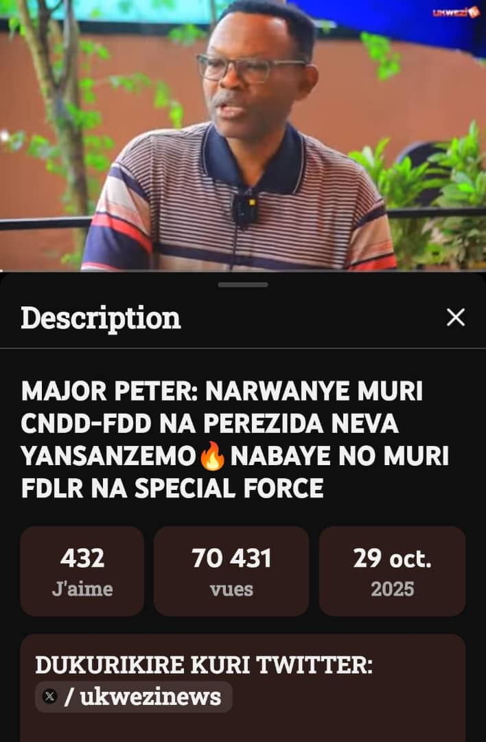 IKINYOMA CAMBAYE UBUSA CA MAJOR PETER UMUJURA | Isomo.bi